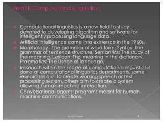 Computational linguistics | PPT