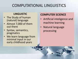 Computational linguistic by lucas freitas | PPT