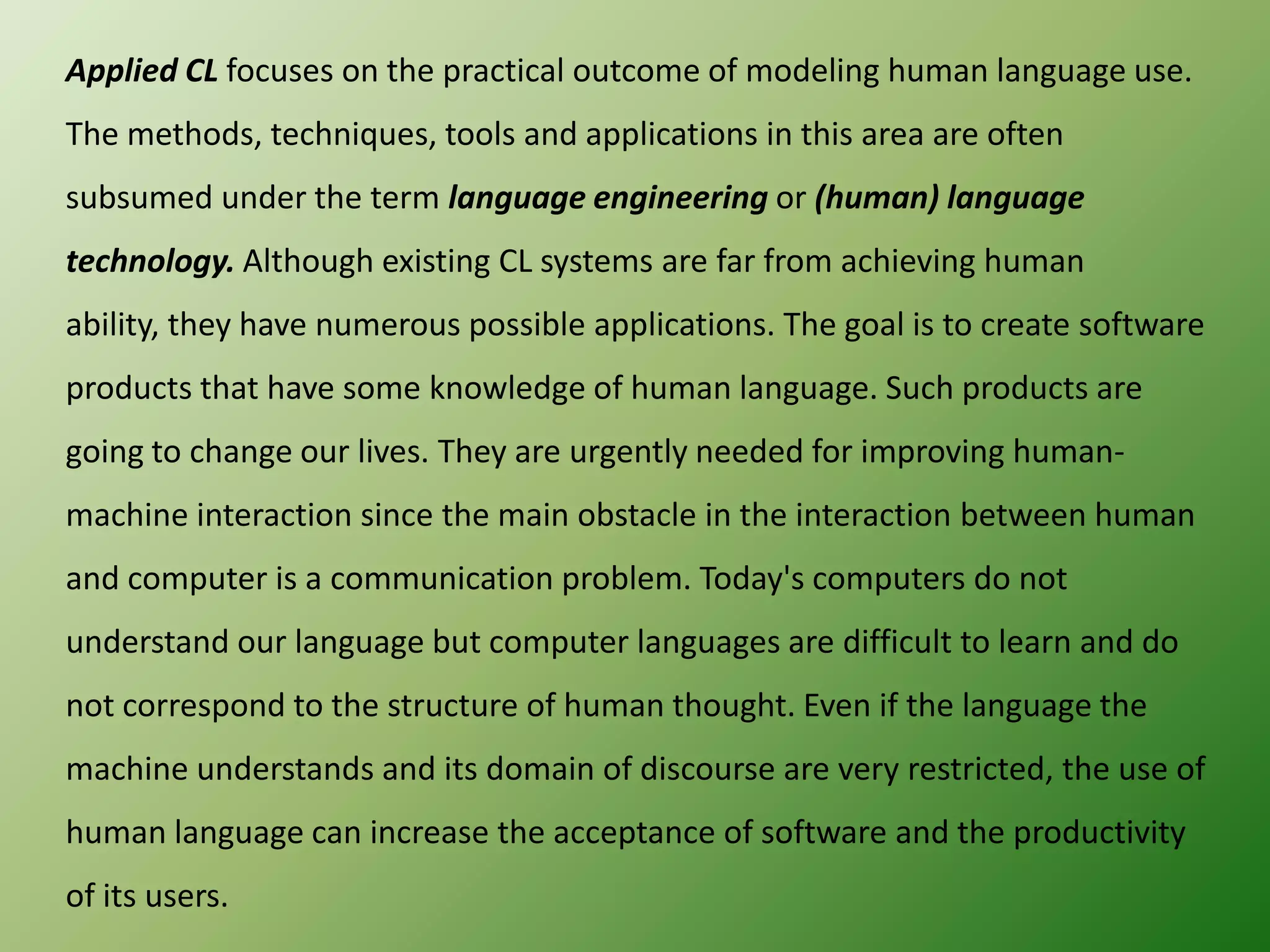 Computational linguistics | PPTX