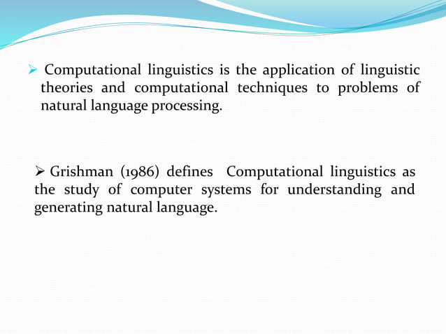 Computational linguistics | PPTX