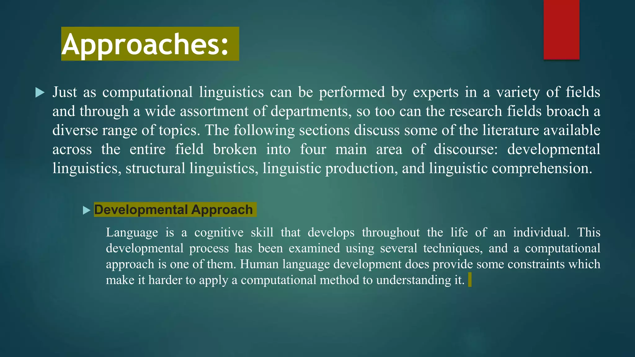 Computational linguistics | PPTX