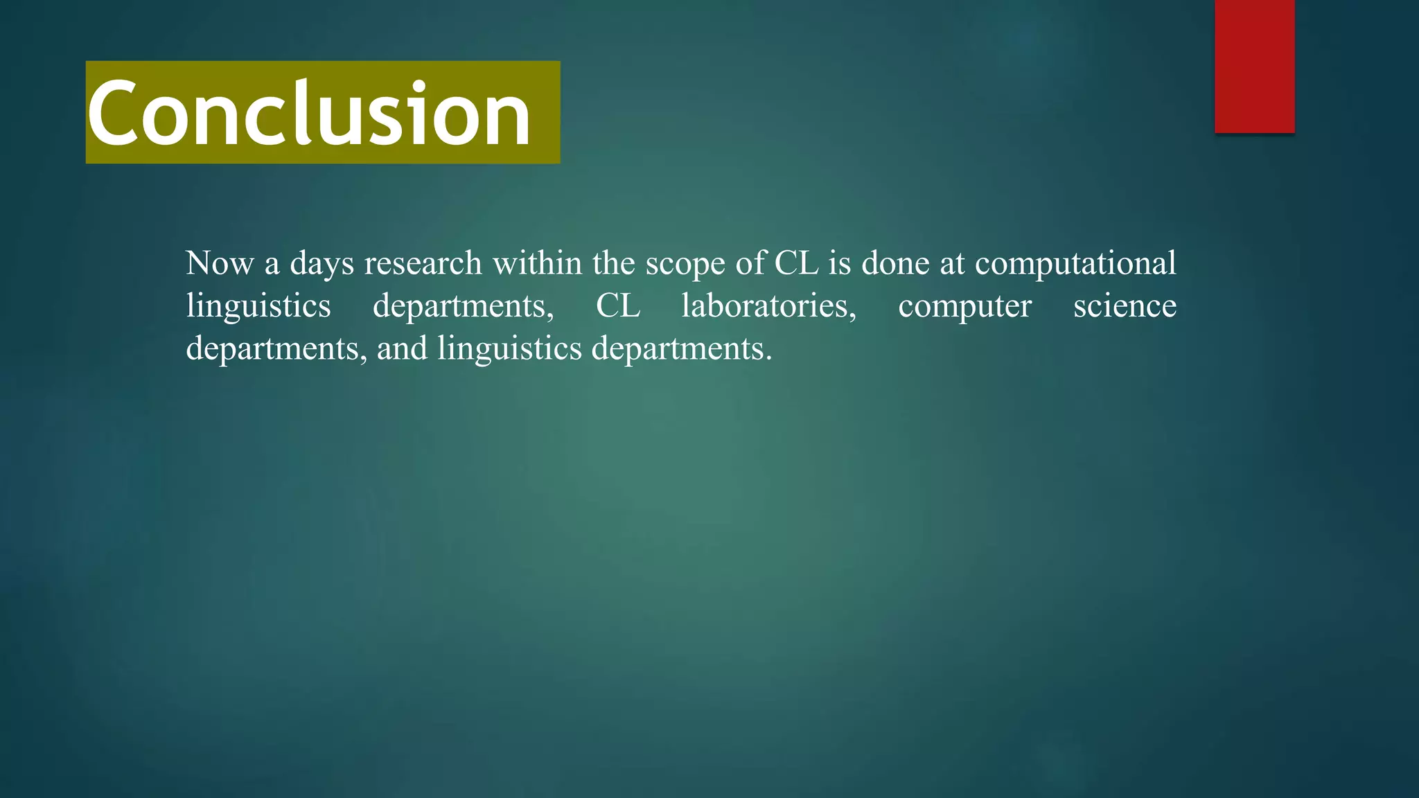 Computational linguistics | PPTX