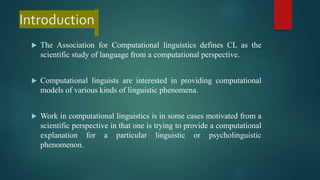 Computational linguistics | PPTX