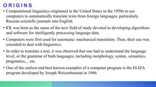 Computational linguistics | PPTX