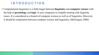 Computational linguistics | PPTX