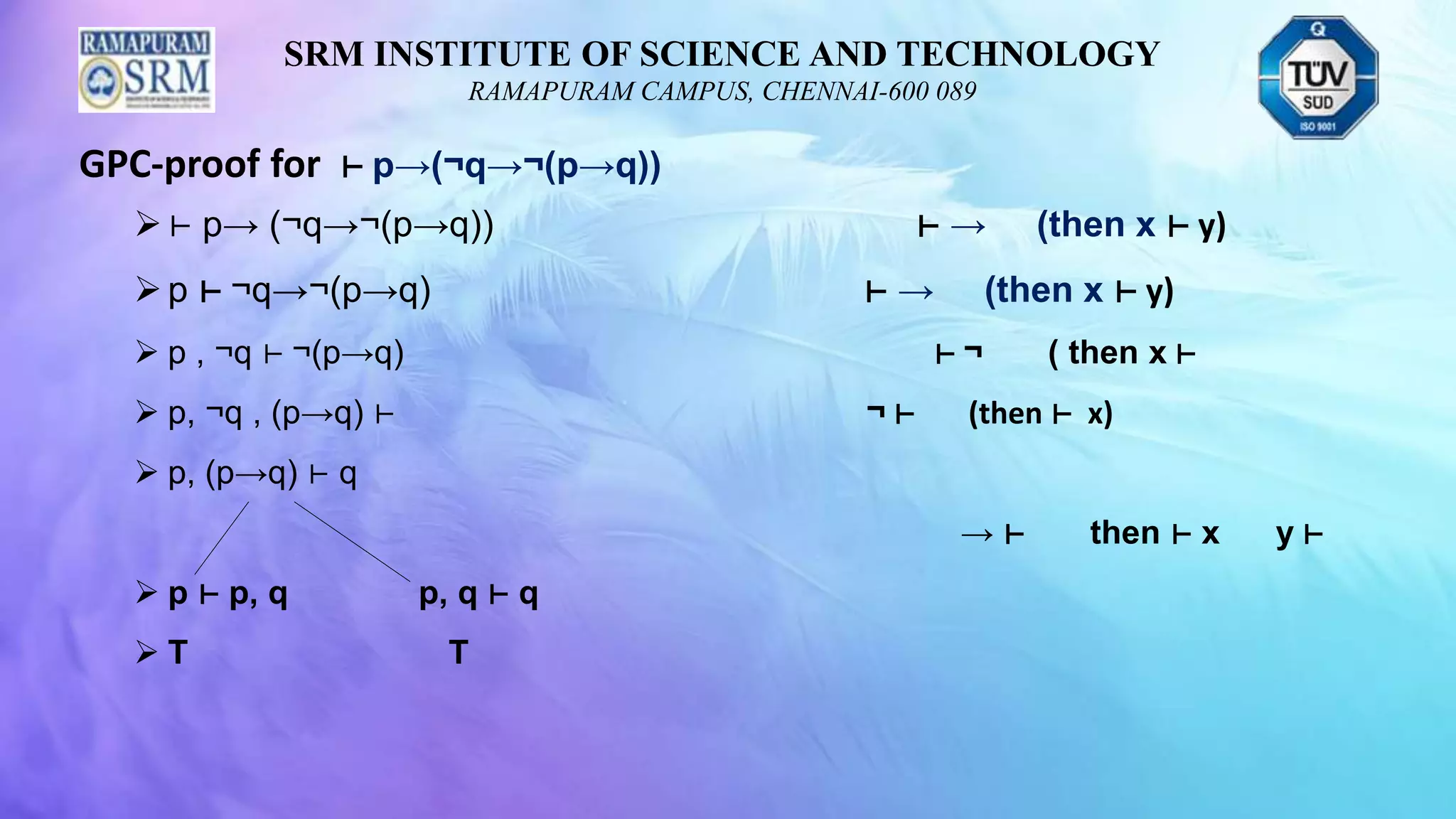 Computational Logic Propositional Calculus Proof System Ppt