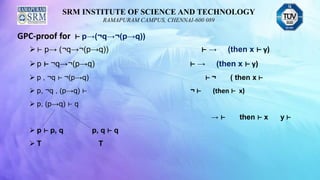 Computational logic Propositional Calculus proof system | PPT