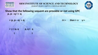 Computational logic Propositional Calculus proof system | PPT