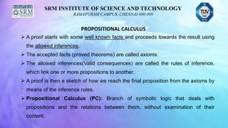 Computational logic Propositional Calculus proof system | PPT