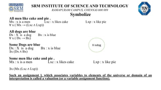 Computational logic First Order Logic | PPT