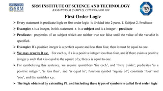 Computational logic First Order Logic | PPT