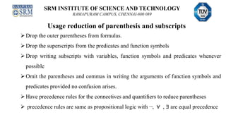 Computational logic First Order Logic | PPT