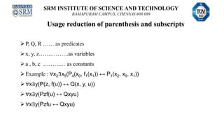 Computational logic First Order Logic | PPT