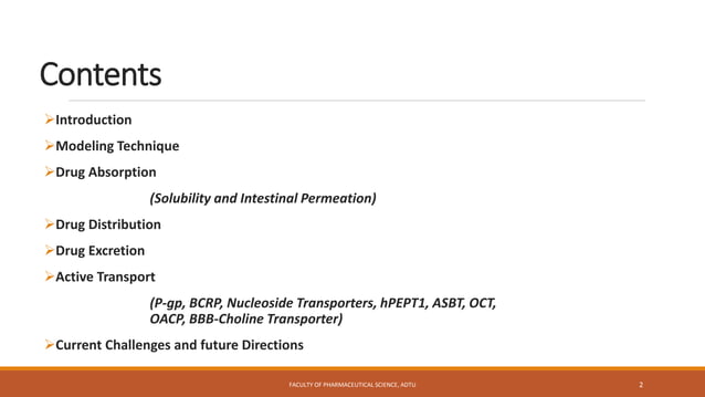 Computational modeling in drug disposition | PPTX