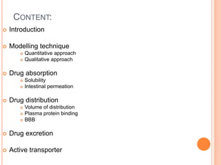 Computational modeling in drug disposition | PPTX