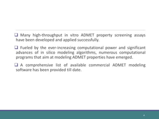 Computational modeling in drug disposition | PPTX