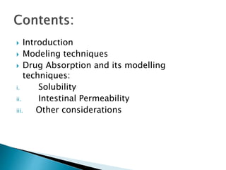 Computational modeling of drug disposition | PPTX
