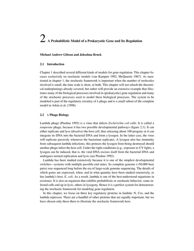 Computational Modeling Of Genetic And Biochemical Networks