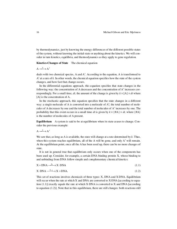 Computational Modeling Of Genetic And Biochemical Networks