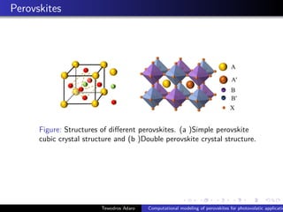 Computational modeling of perovskites ppt | PDF