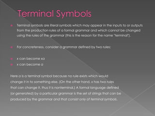Computational model language and grammar bnf | PPTX | Programming Languages | Computing
