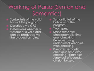 Computational model language and grammar bnf | PPTX | Programming Languages | Computing