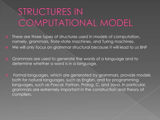 Computational model language and grammar bnf | PPTX | Programming ...