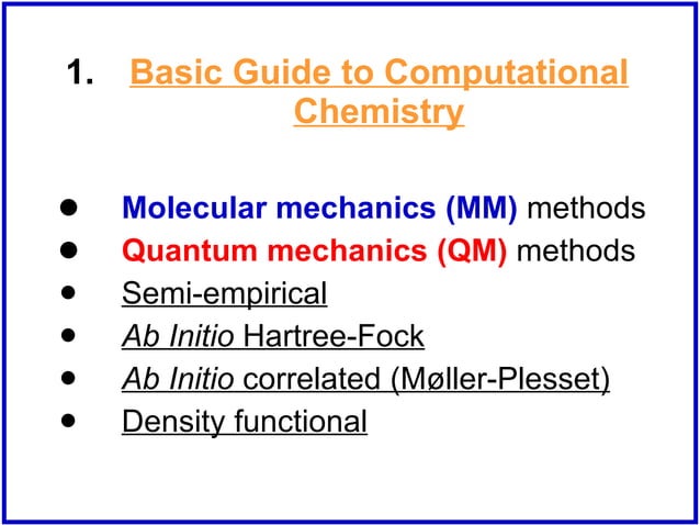Computational Organic Chemistry Ppt