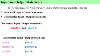 Basic Computer information and Programming in C | PPT