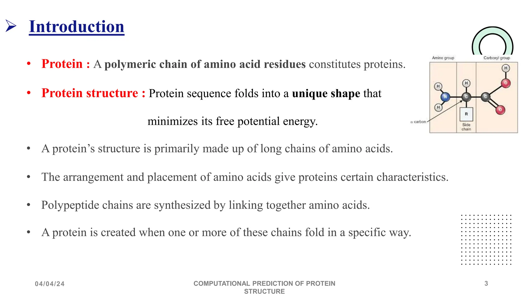 Computational Prediction Of Protein Structure Pptx