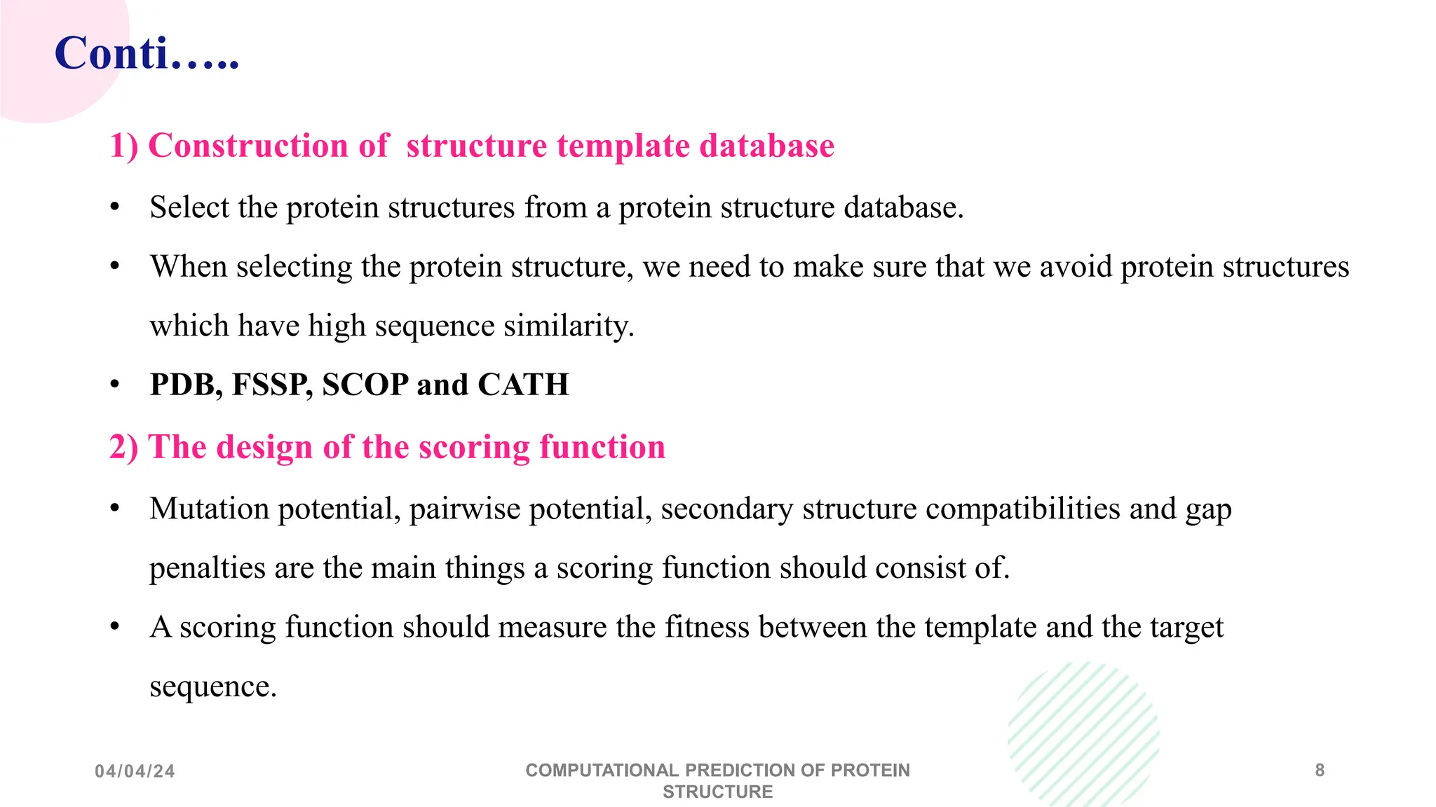 Computational Prediction Of Protein Structure Pptx