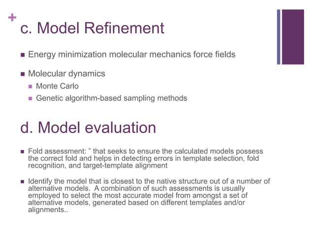 Modelling Proteins By Computational Structural Biology Ppt