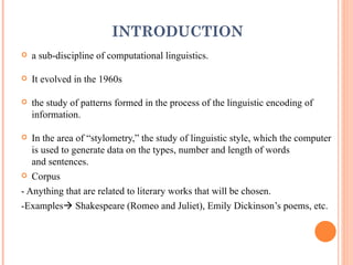 Computationalstylistics tbpresented | PPT