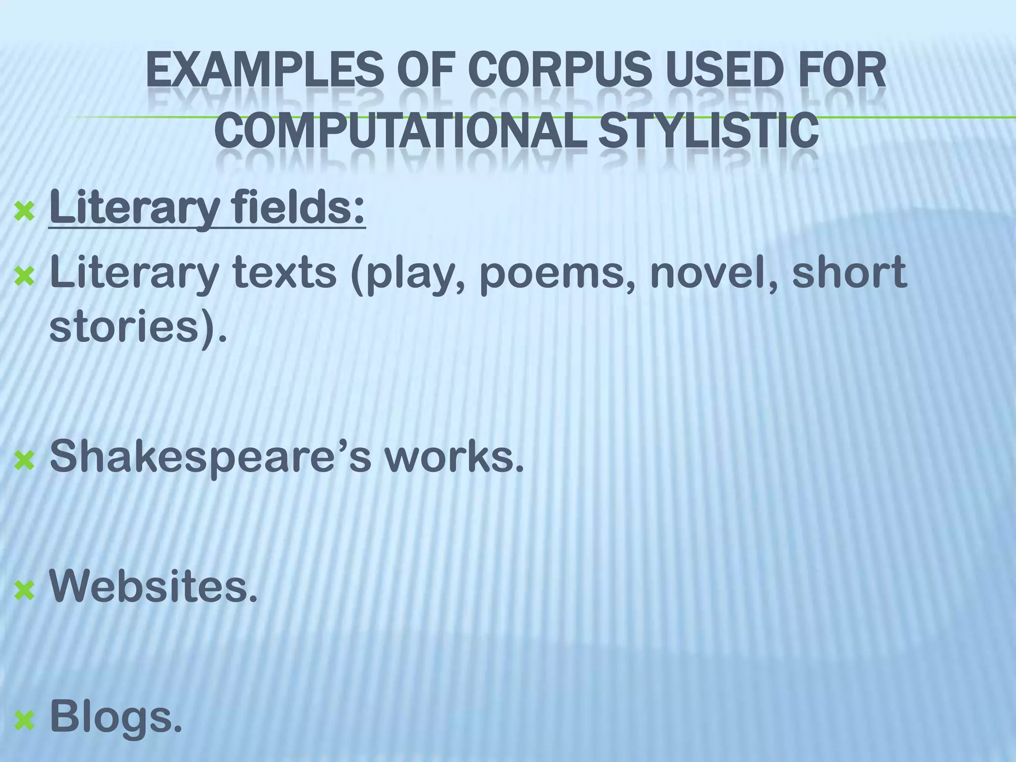 Computational stylistics ppt | PPTX
