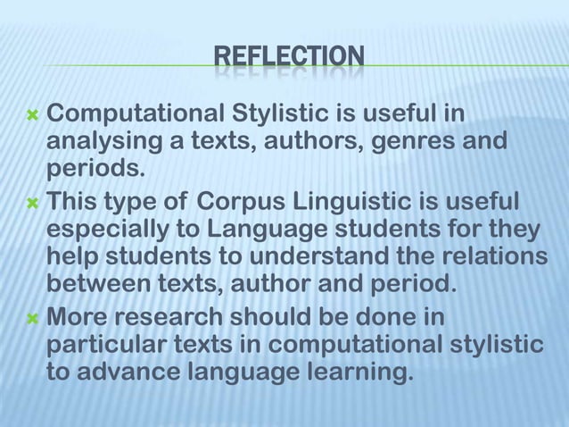 Computational stylistics ppt | PPTX