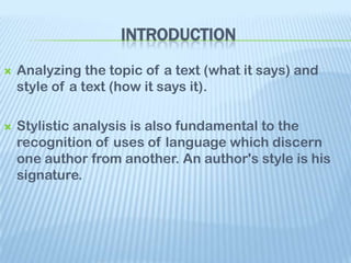 Computational stylistics ppt | PPTX