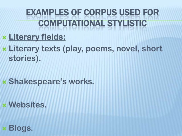 Computational stylistics ppt | PPTX