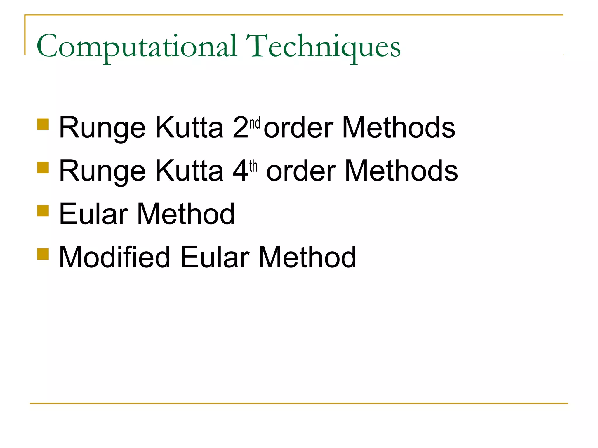 Computational techniques | PPT