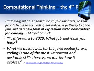 Computational Thinking - a 4 step approach and a new pedagogy | PPTX