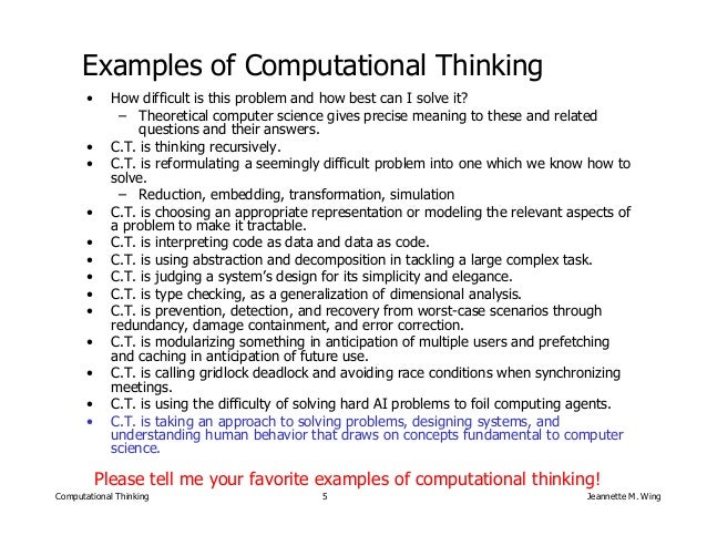 Computational Thinking