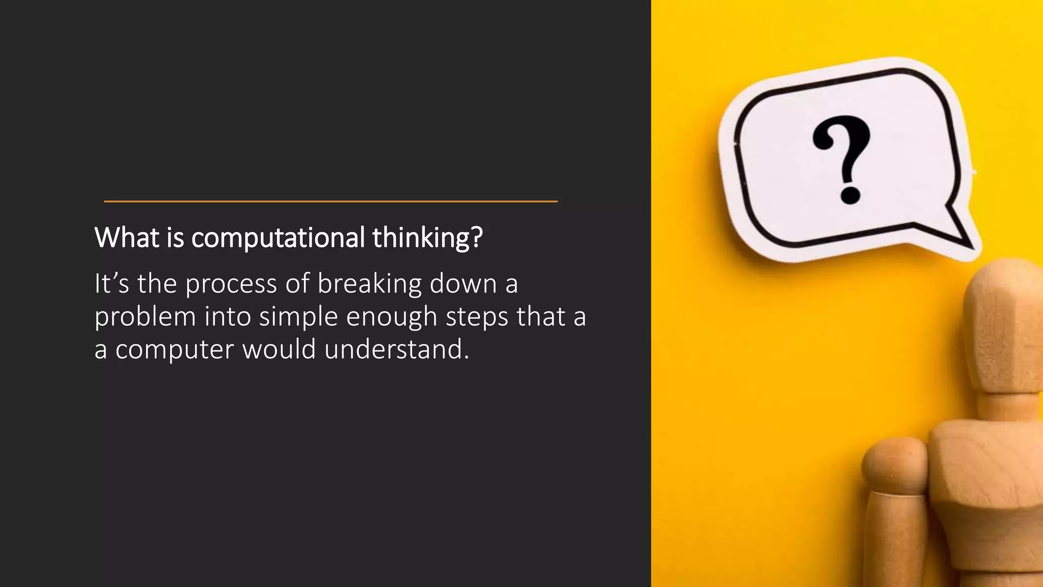 Computational Thinking - Middle School | PPTX