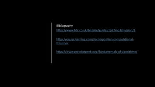 Computational Thinking - Middle School | PPTX