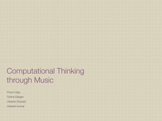 Computational thinking through music | PDF | Programming Languages | Computing