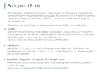 Computational thinking through music | PDF