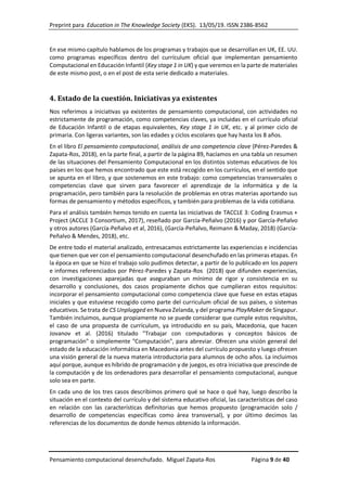 Pensamiento computacional desconectado. Computational thinking ...