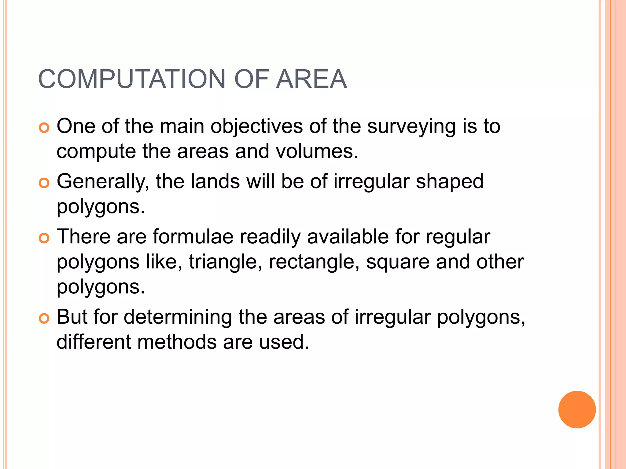 Computation of area | PPTX