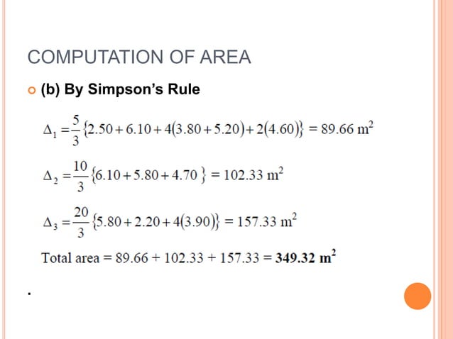 Computation of area | PPTX