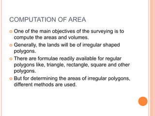 Computation of area | PPTX