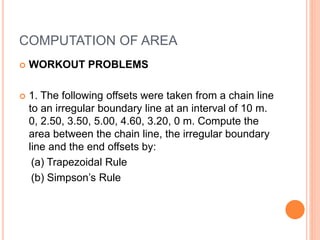 Computation of area | PPTX