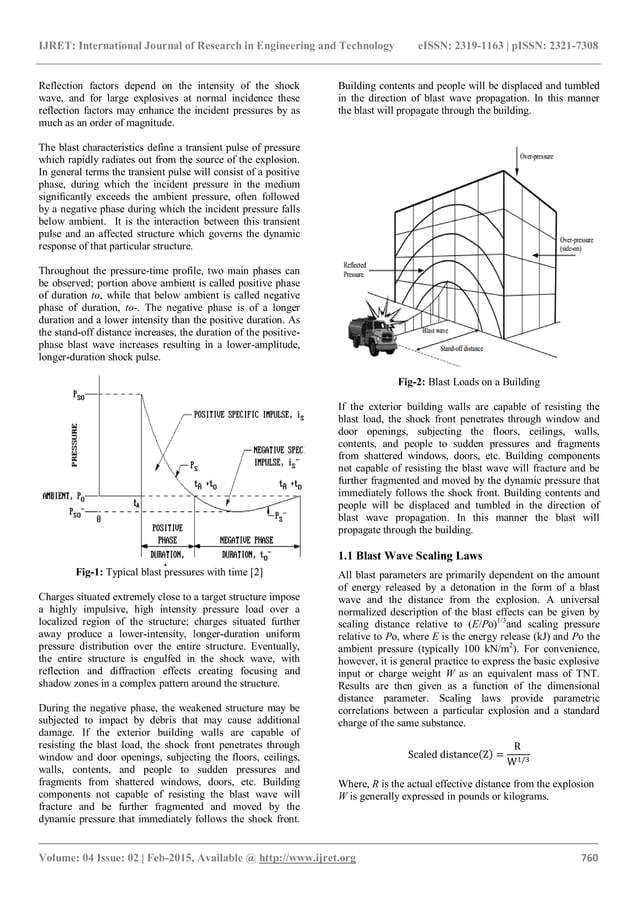 Computation of blast loading for a multi storeyed framed building | PDF | Chemistry | Science